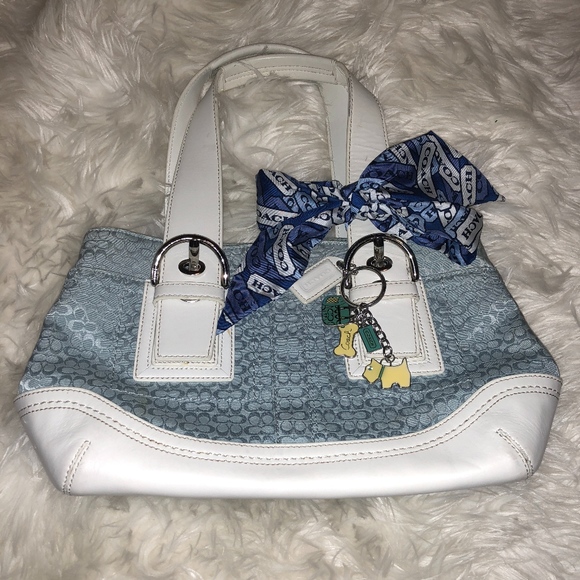 Coach | Bags | Coach Signature Tote Bag Baby Blue | Poshmark